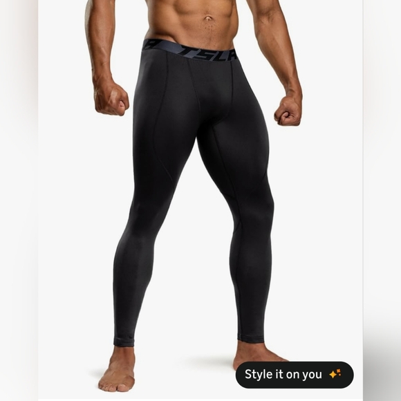Tsla | Pants | Tsla Mens Olive Green And Black Compression Pants | Poshmark